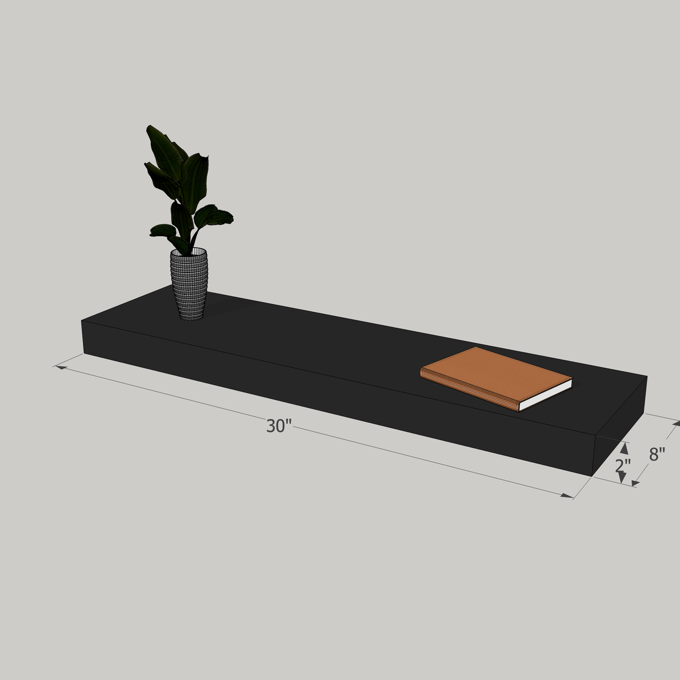 30-in Painted Floating Shelf -express shipping-color options - The ...
