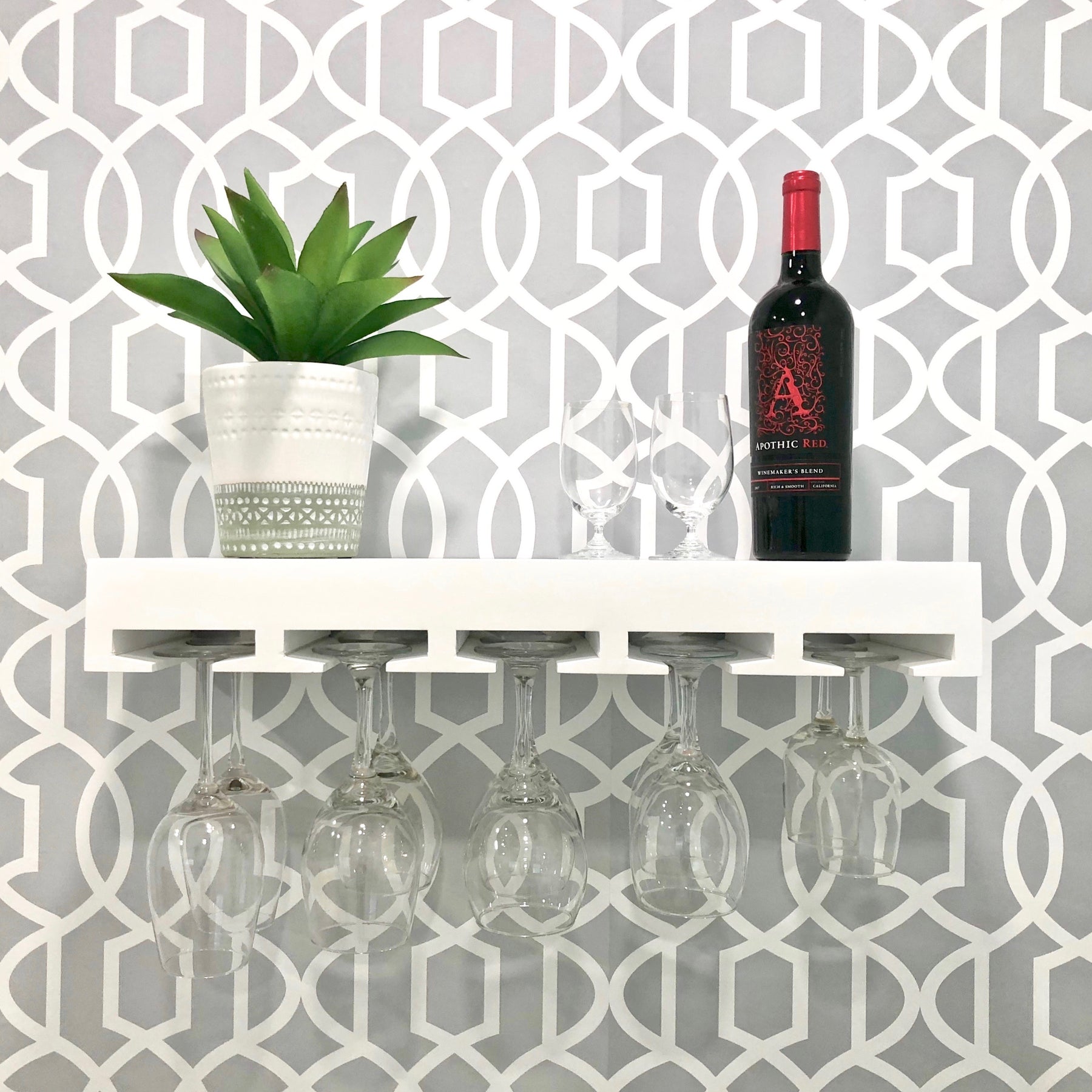 Floating Wine Glass Shelves | The Shelf Shop